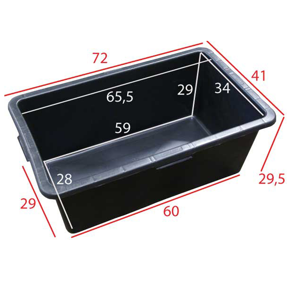 Rechthoekige kuip 65 liter - Kuipen - Meuwissen Agro
